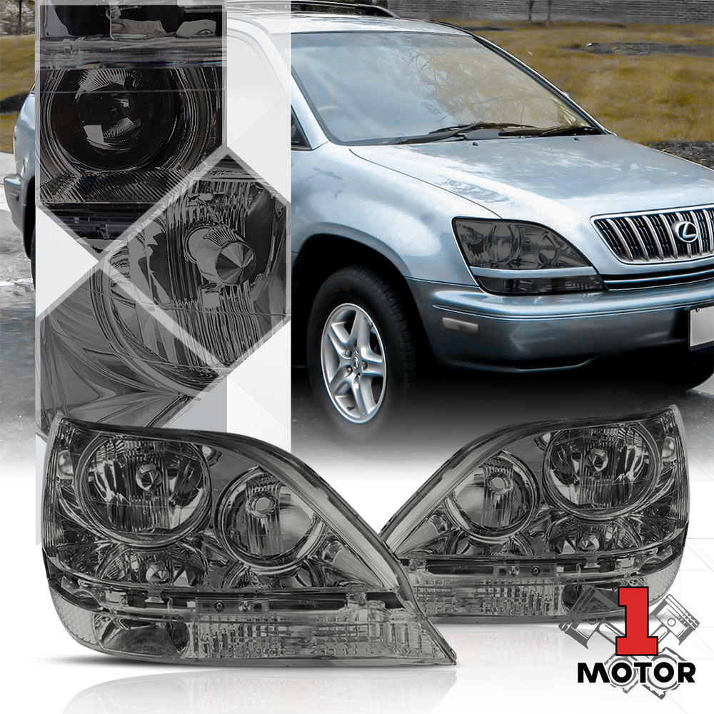 Lampe phare teintée de fumée réflecteur de clignotant transparent pour ...